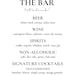 Fabric Bar Menu for Wedding - Etsy