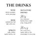 Fabric Bar Menu for Wedding - Etsy