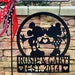 Mickey Silhouette Family Name Monogram Initial Wall/door Hanger Custom ...