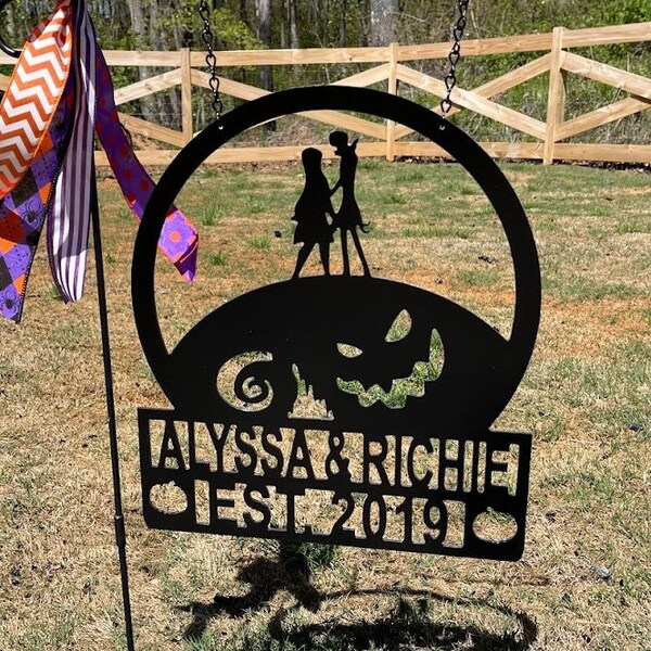 Jack and Sally Sign - Etsy