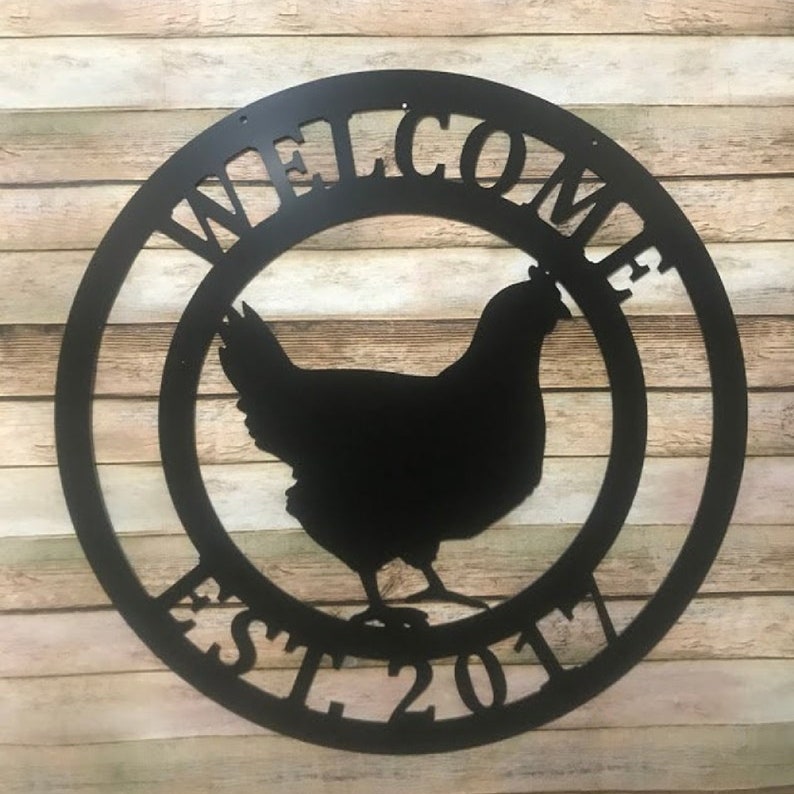 Personalized Farm Sign Chicken Design 14 Rustic Farm - Etsy
