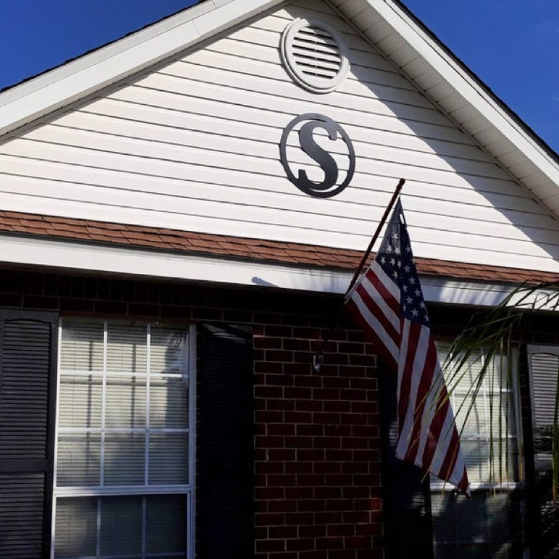 Single Letter Metal ACM Monogram Personalized Home Decor - Etsy