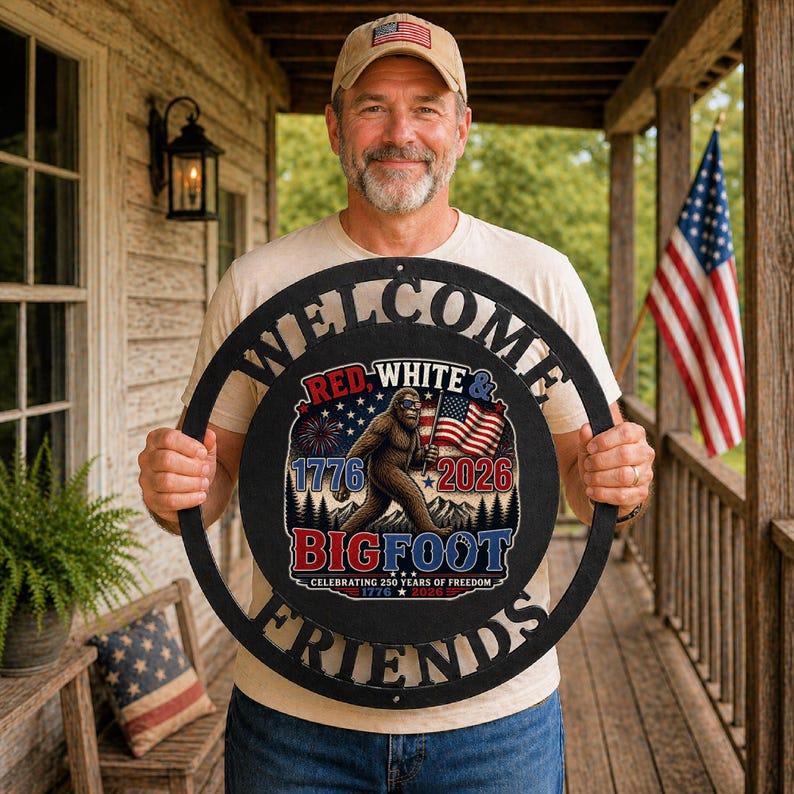 Bigfoot Metal ACM Sign Custom Ranch Outdoor Camping Name Personalized ...
