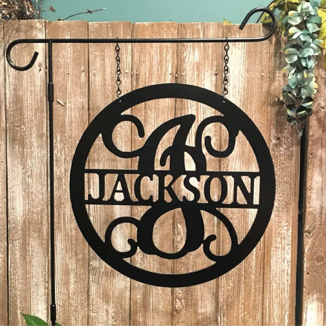 Personalized Letter Sign - Name/monogram Decor | 14" Custom Family Yard ...
