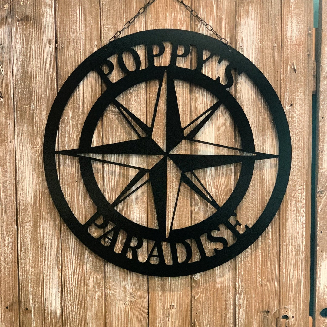 Compass Rose Design Personalized Home Address or Family Name Decor ...