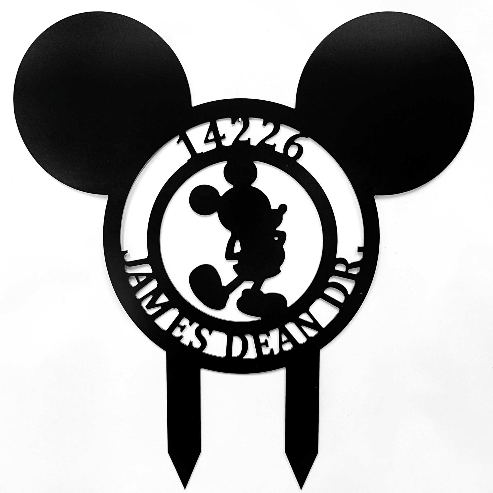 Mickey Mouse Address Signs Inspired Silhouette Character - Etsy