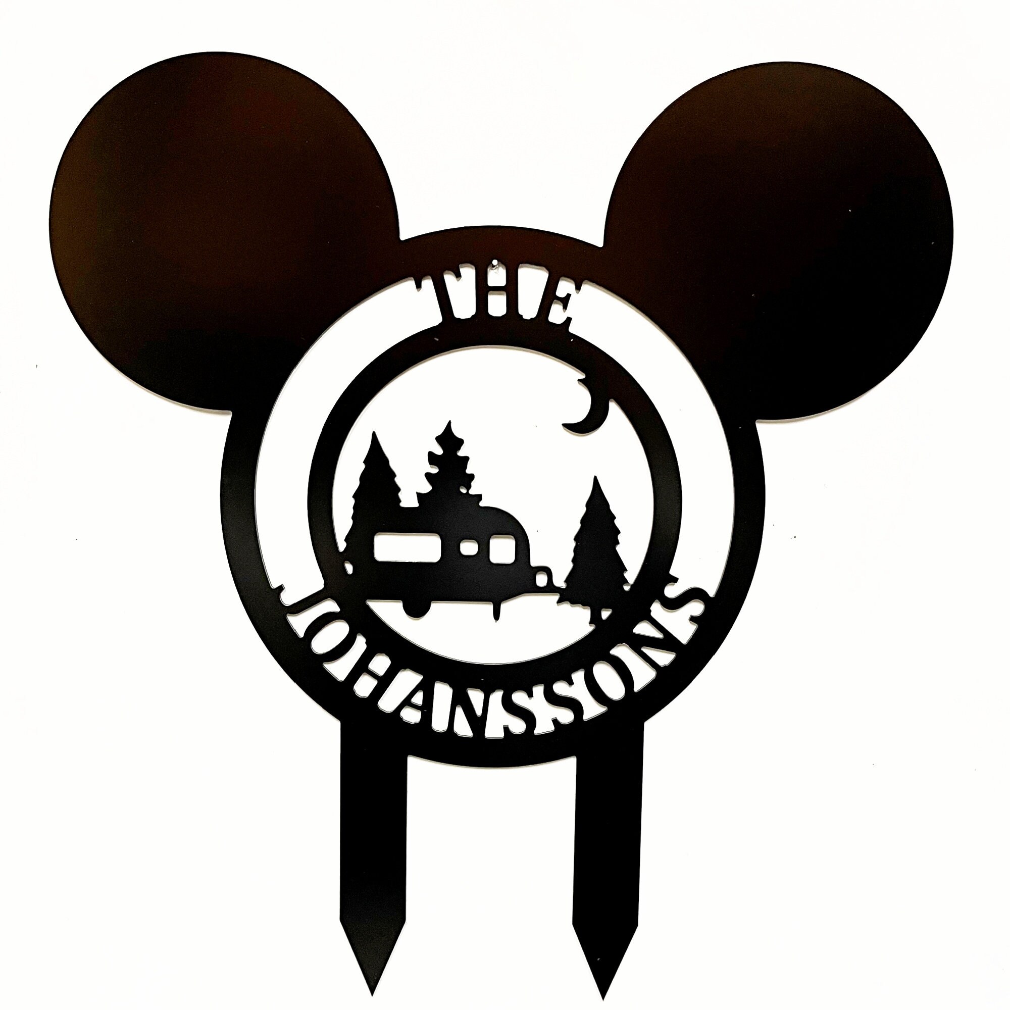 Happy Camper Mickey Mouse Inspired Yard Decor/sign Stakes - Etsy