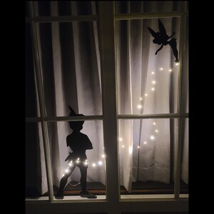 Peter Pan & Tinkerbell Nursery Decor or Vacation Room Window Shadow ...