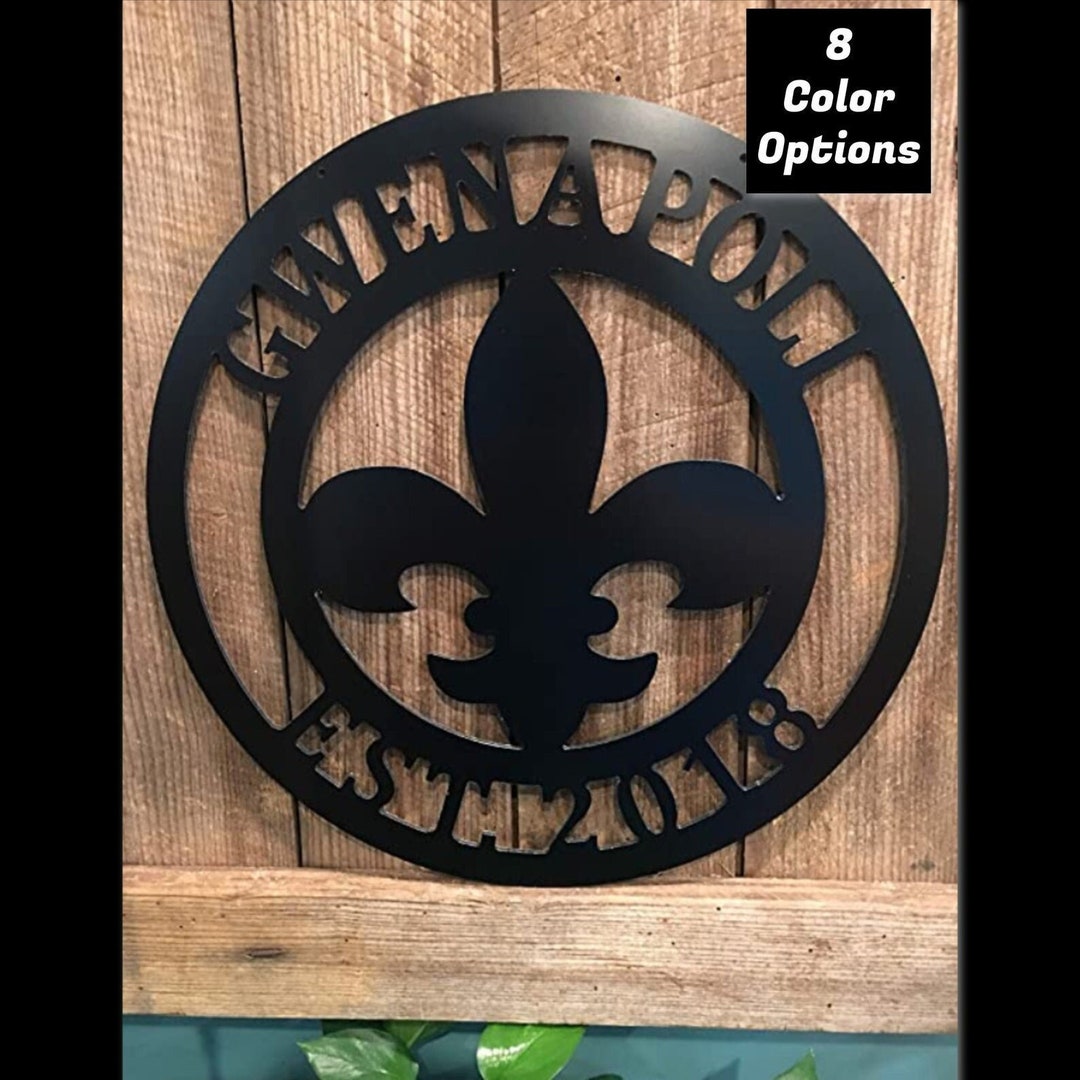 Fleur De Lis Sign - Louisiana State Decor - New Orleans 24 in ...
