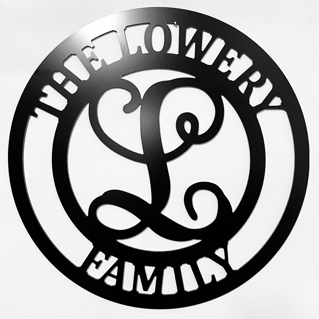 Family Initial Monogram Door Signs | Personalized Family Initial ...