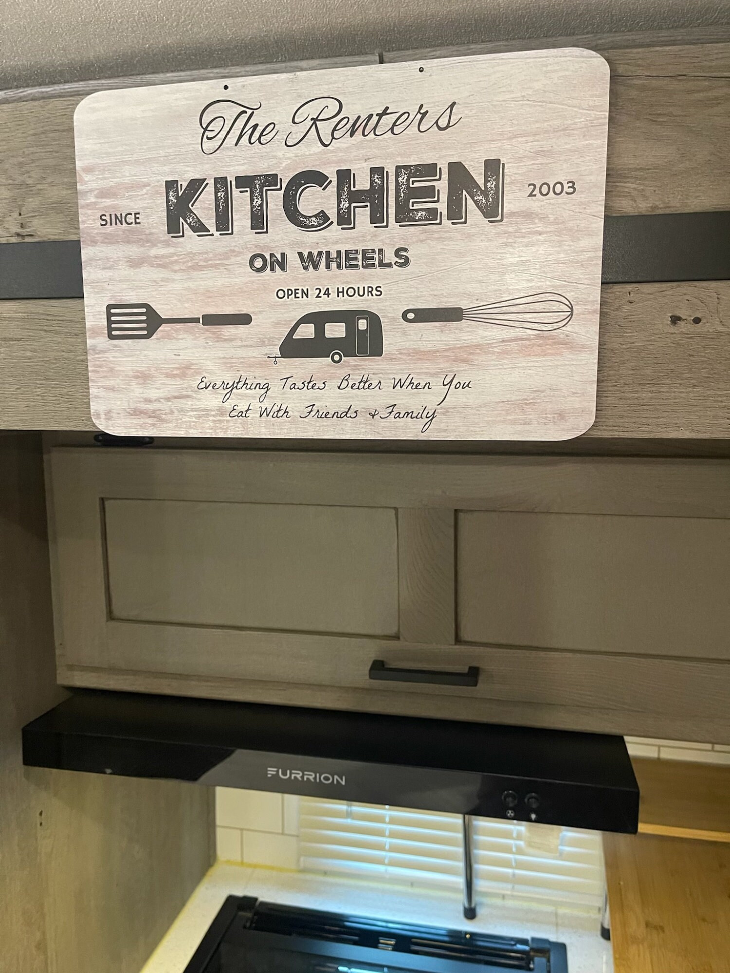 Camper Decor Kitchen on Wheels Sign Personalized Name & - Etsy