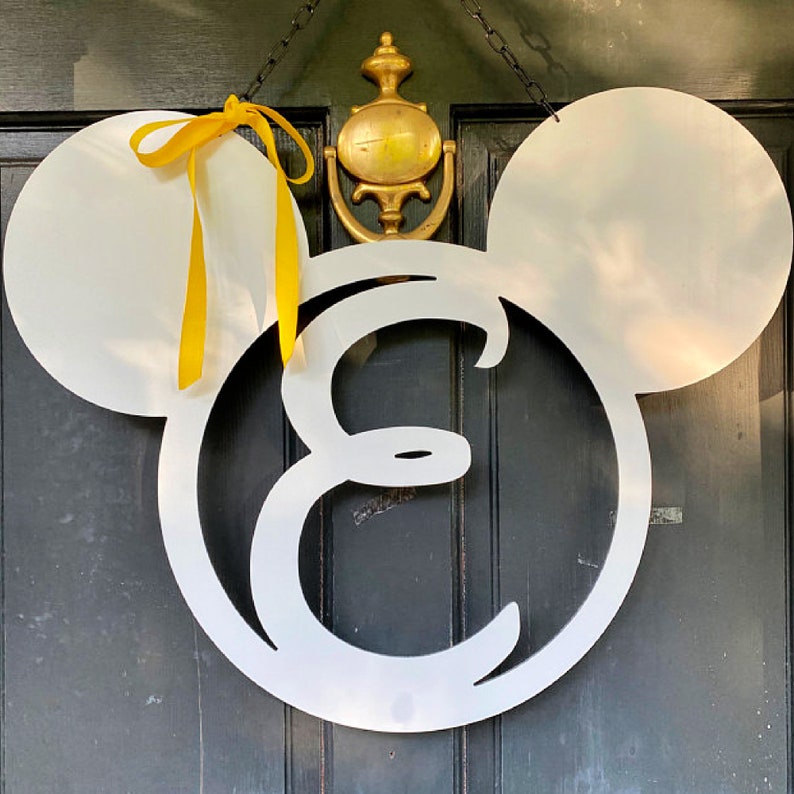 Mickey Mouse-inspired Monogram Wall Decor Personalized - Etsy