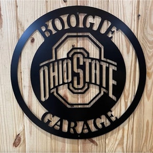 Ohio State Buckeyes Personalized Signs Garage, Man Cave, Door-wall ...