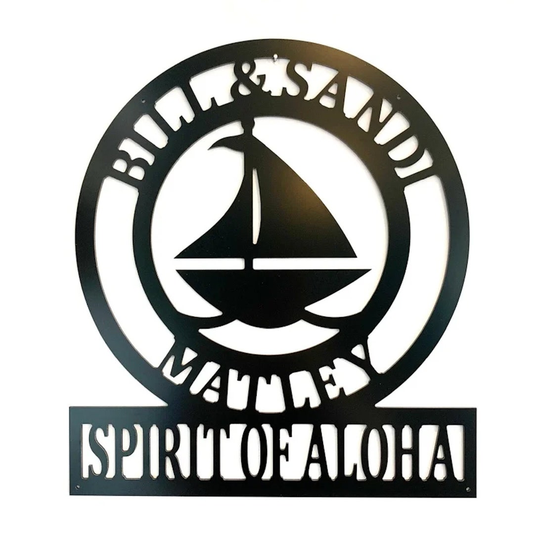 Nautical Sailboat Sign - Pool, or Beach Sailing Decor | 14", 18" 24 ...