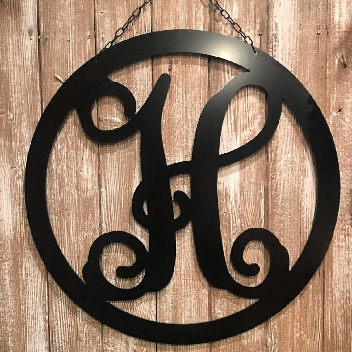 Single Letter Metal ACM Monogram Personalized Home Decor - Etsy