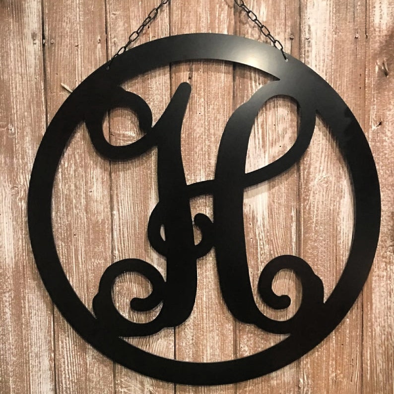 Single Letter Metal ACM Monogram Personalized Home Decor - Etsy