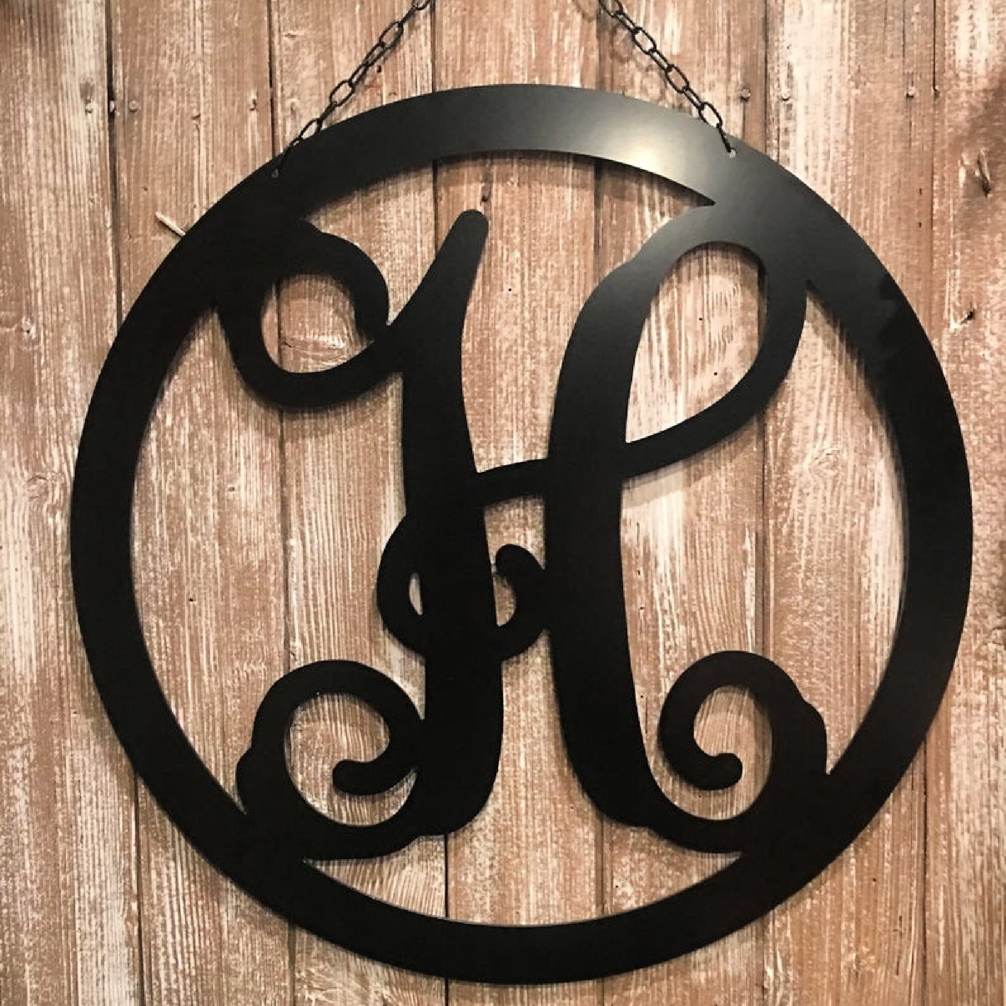 Single Letter Metal ACM Monogram Personalized Home Decor - Etsy