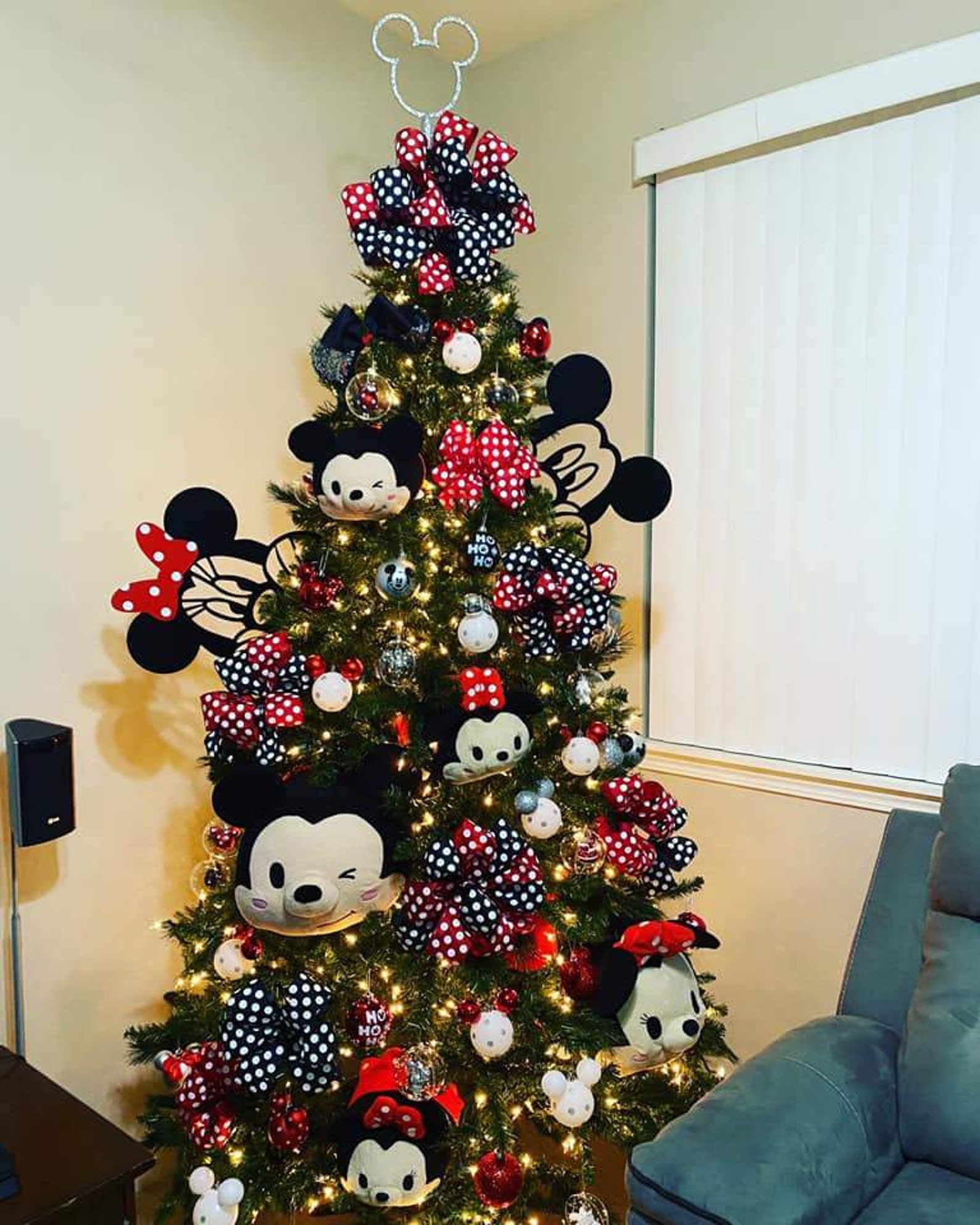 Mr Mouse & Miss Mouse Tree Topper | Peeking Christmas Tree Decor ...