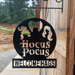 Hocus Pocus Decor - Sanderson Sisters Signs - Door Hanger, Welcome Sign ...