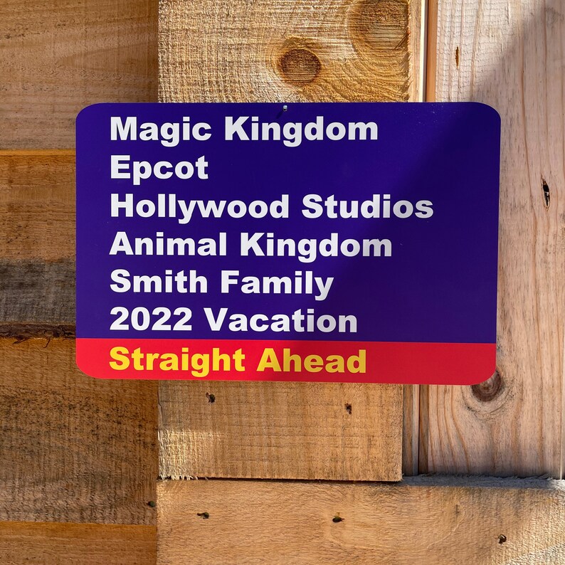 Disney World Sign Inspired Purple Personalized Direction - Etsy