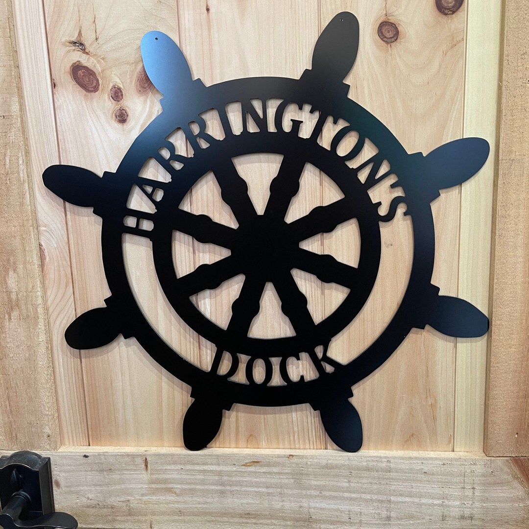 Nautical Ship Sailboat Wheel Decor - Personalized Ocean/beach Theme ...