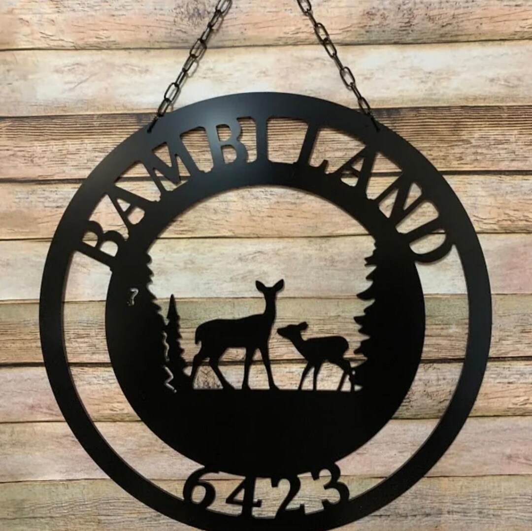 Dow & Fawn Decor | Welcome Address or Name Decor - 18", or 24" Signs ...