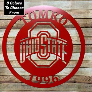 Ohio State Buckeyes Personalized Signs Garage, Man Cave, Door-wall ...
