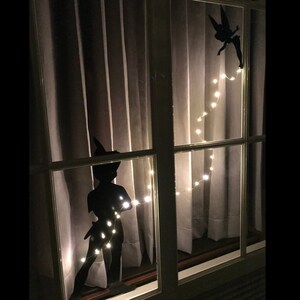 Peter Pan & Tinkerbell Nursery Decor or Vacation Room Window Shadow ...