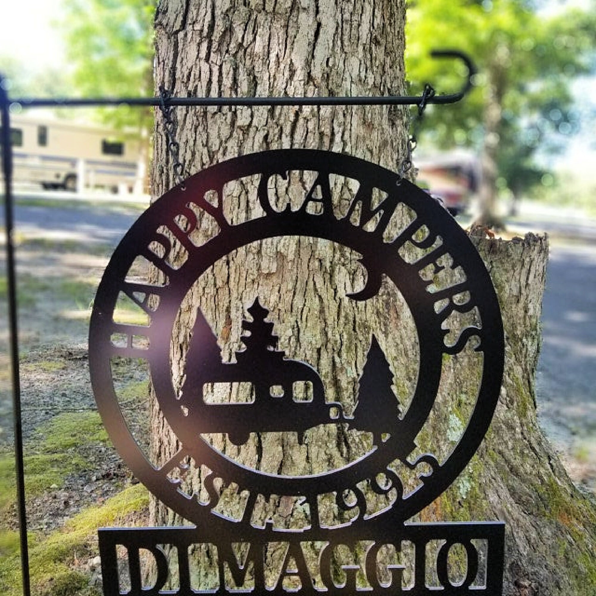 Camp Sign - Camping Gifts & Camper Family Campsite Decor | Valentine's ...