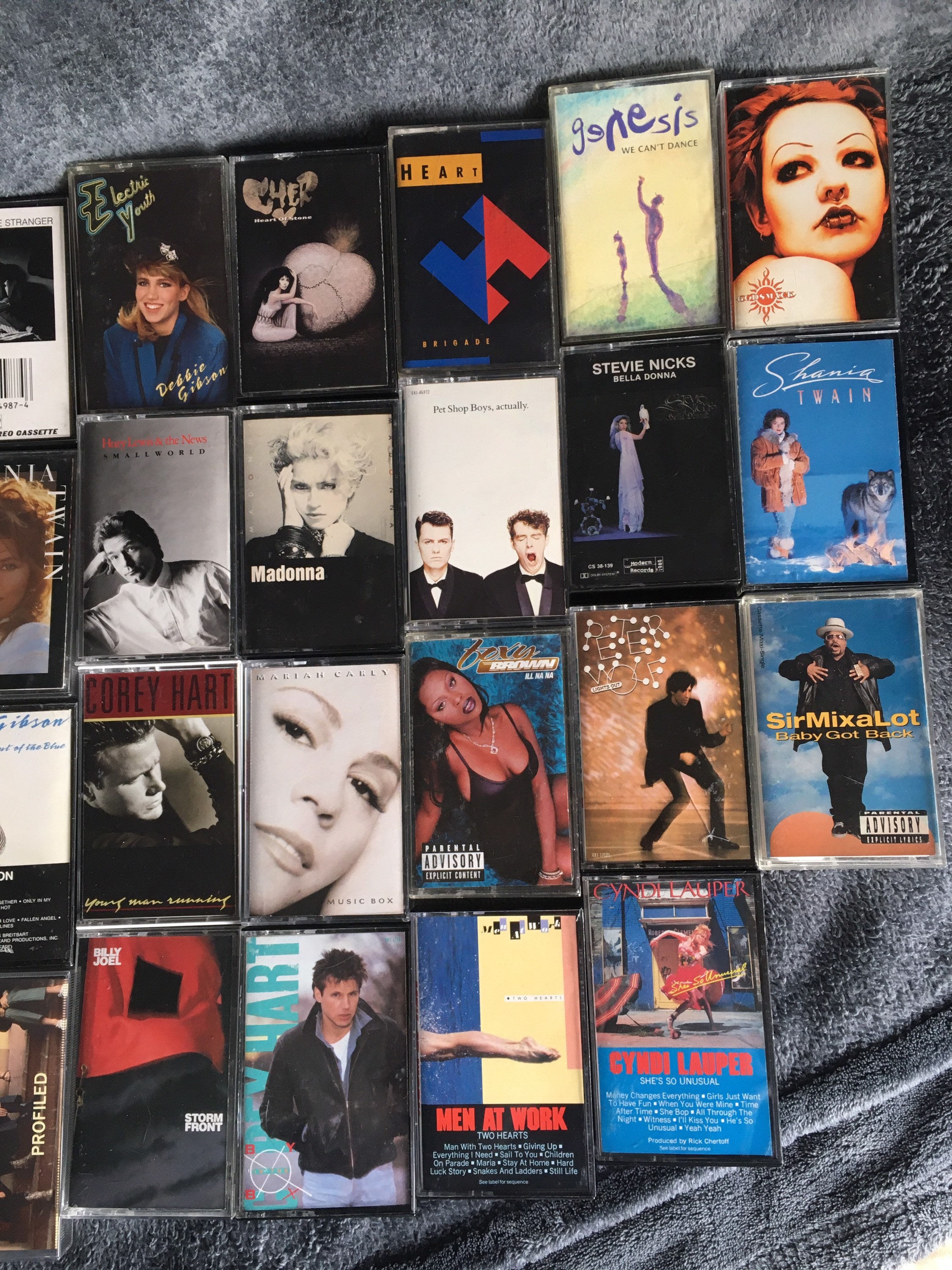 A-H Vintage Cassette Tapes, Billy Joel, Aqua, Ac/dc, Cyndi Lauper ...