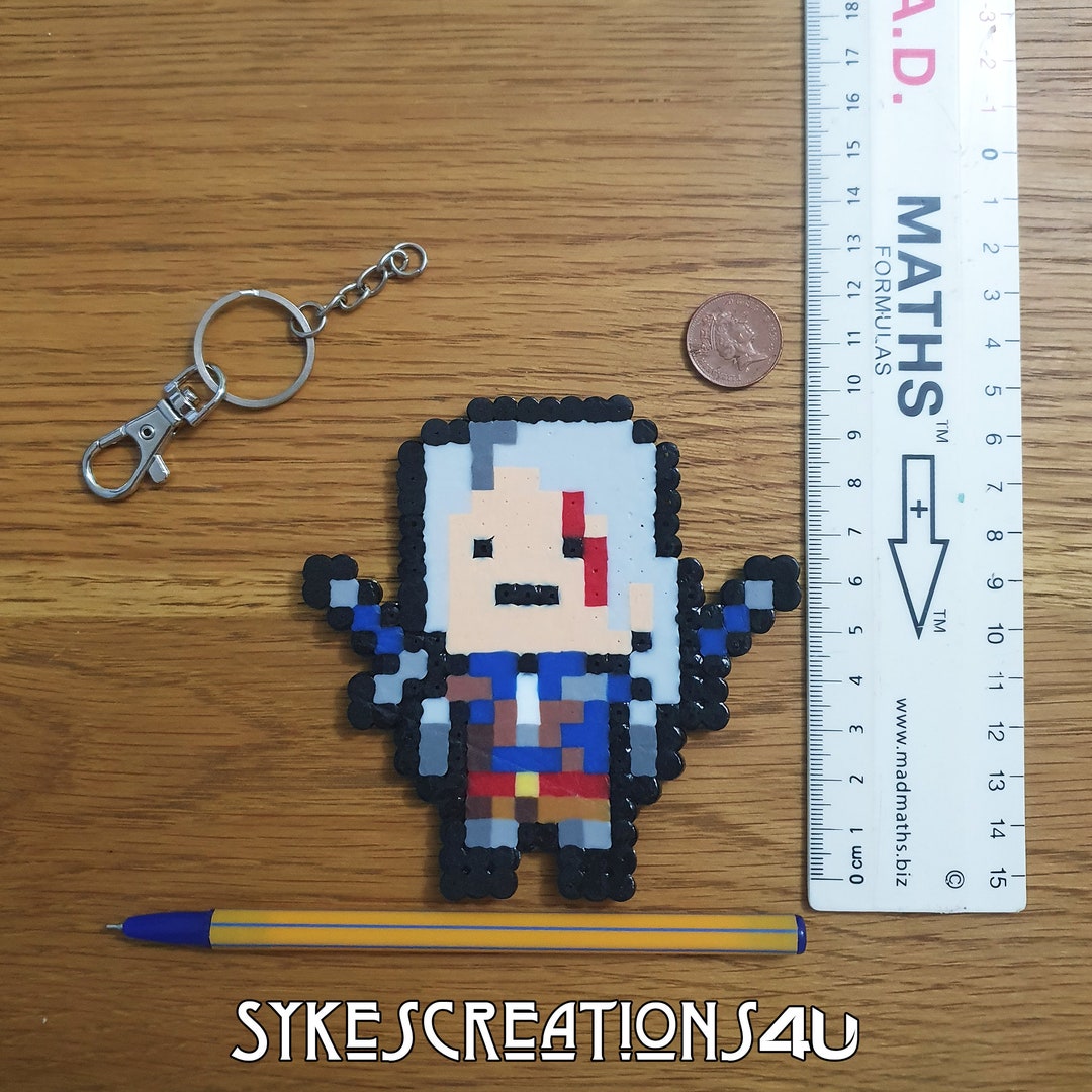 Witcher Geralt of Rivia Hama Fuse Beads Keyring Charm Decoration Gift ...