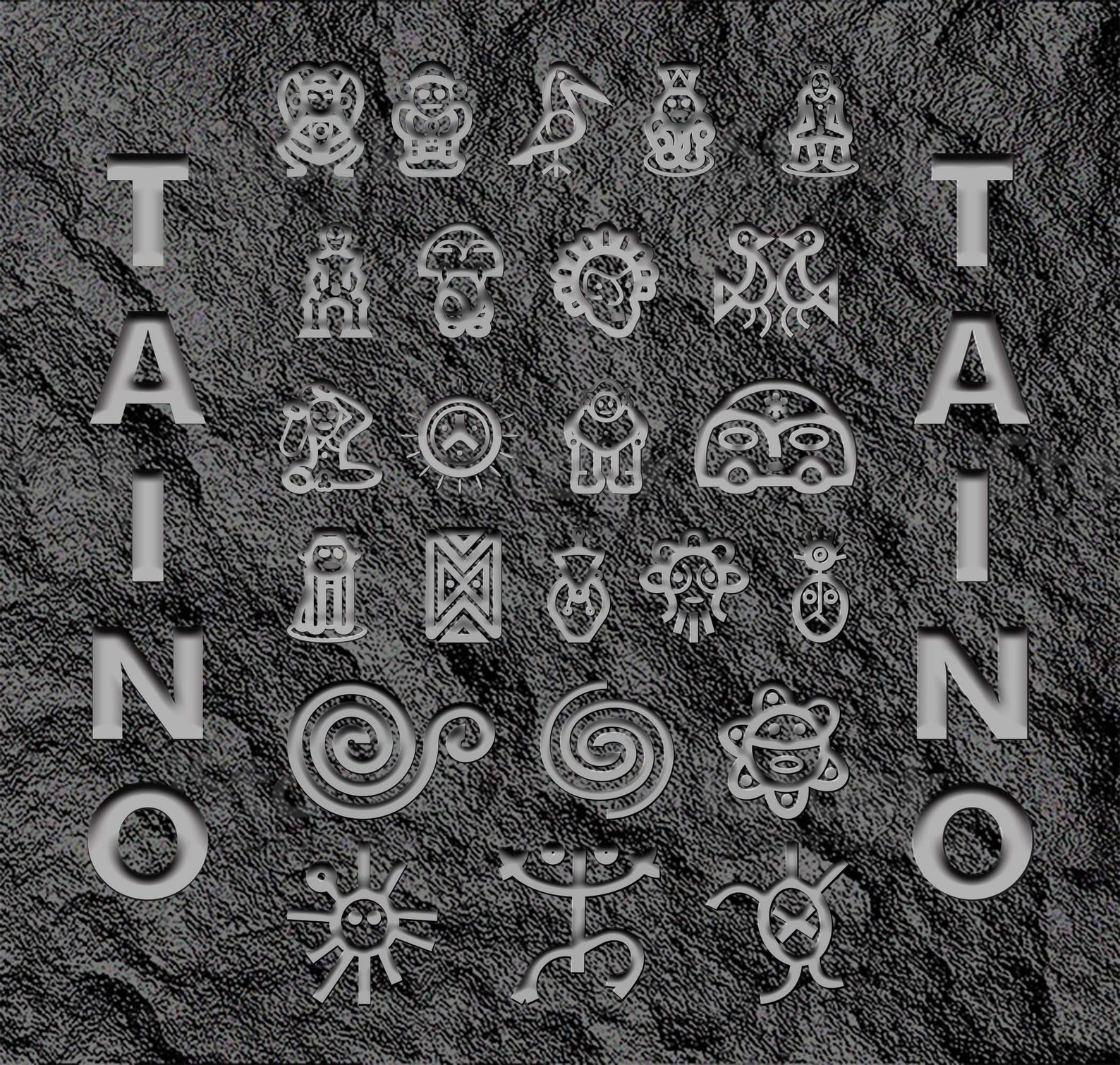 Petroglifos modernos taínos SVG PNG Puerto Rico svg isla | Etsy