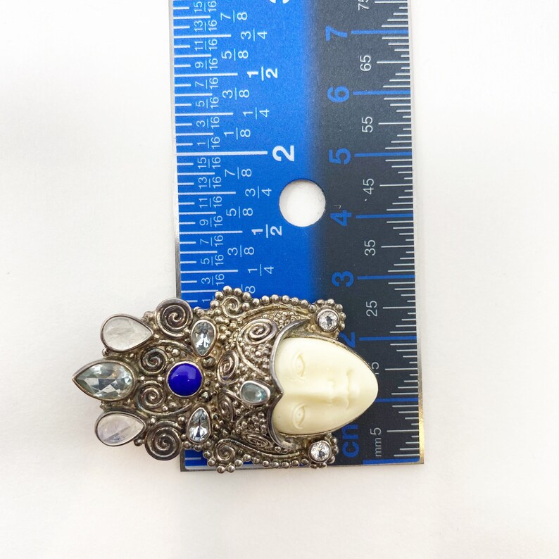 403 Vintage Sajen Sterling Silver Goddess Pendant/brooch - Etsy
