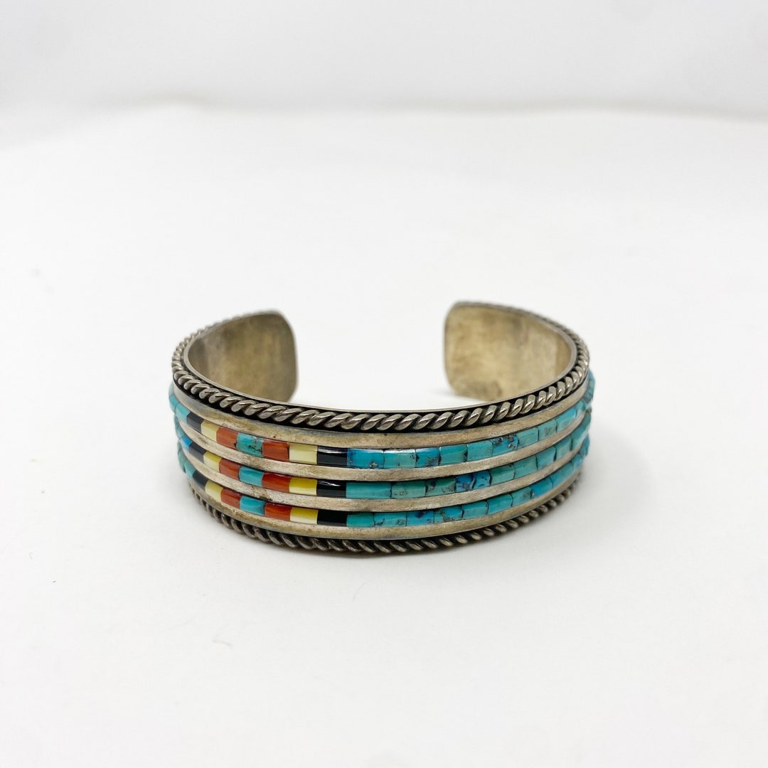 772 Vintage Native American Cuff Bracelet With Horizontal - Etsy