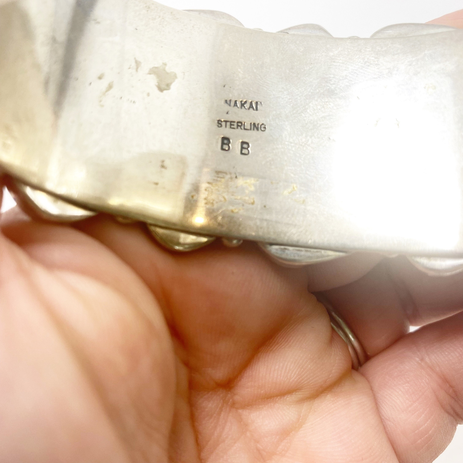 635 Nakai Navajo BB Turquoise Silver Cuff Bracelet Native American - Etsy