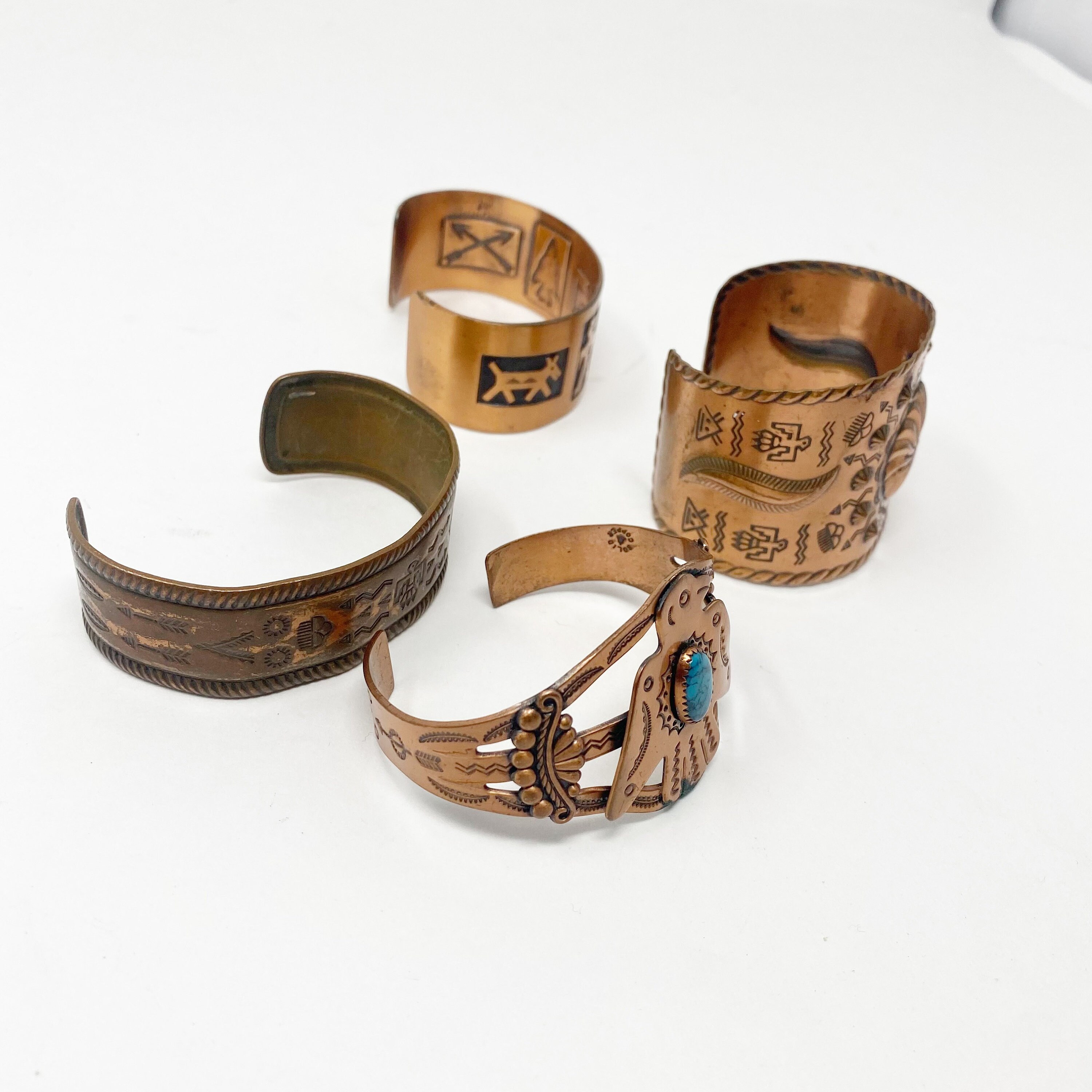 525 Vintage Bell Trading Post Solid Copper Storyteller Bracelets ...