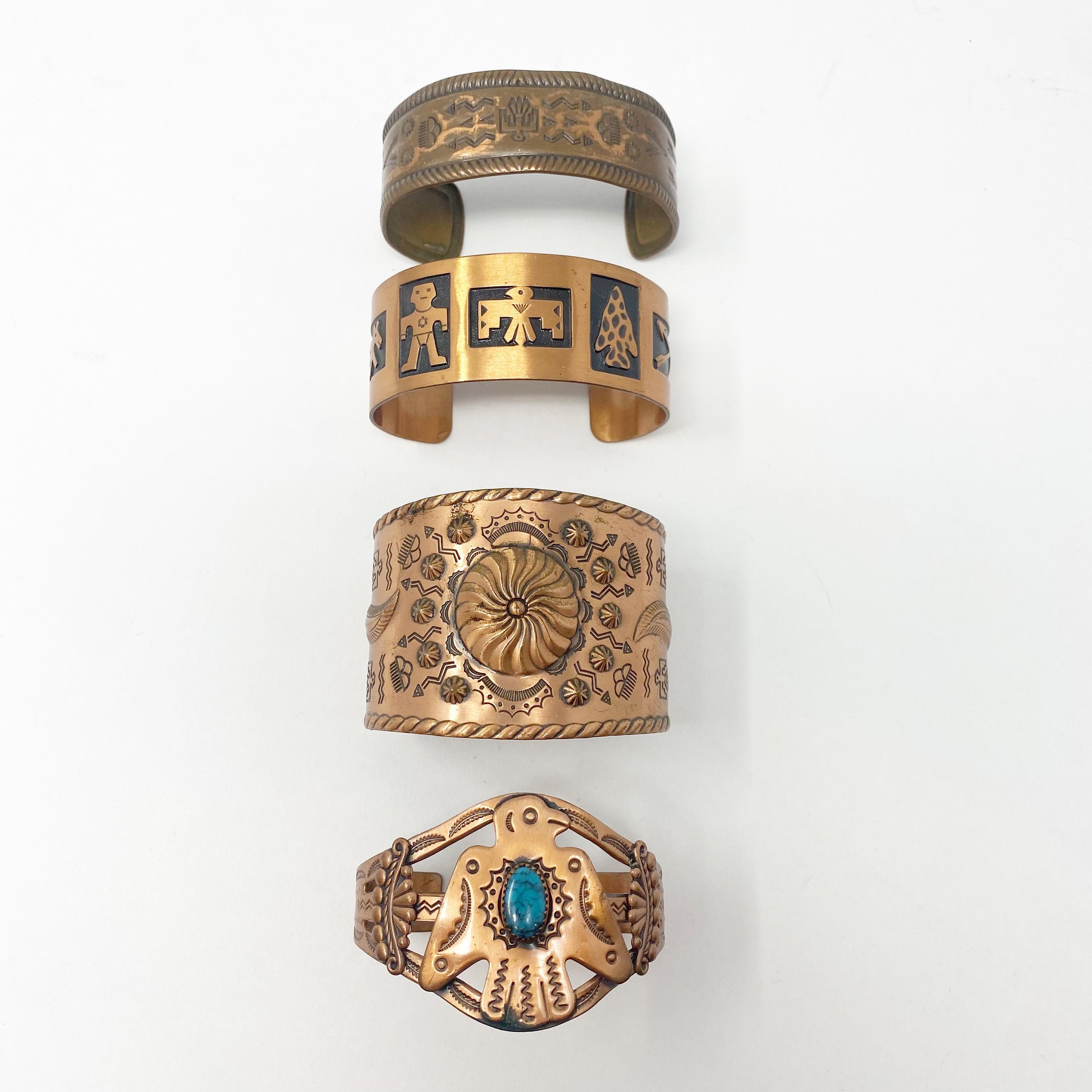 525 Vintage Bell Trading Post Solid Copper Storyteller Bracelets ...