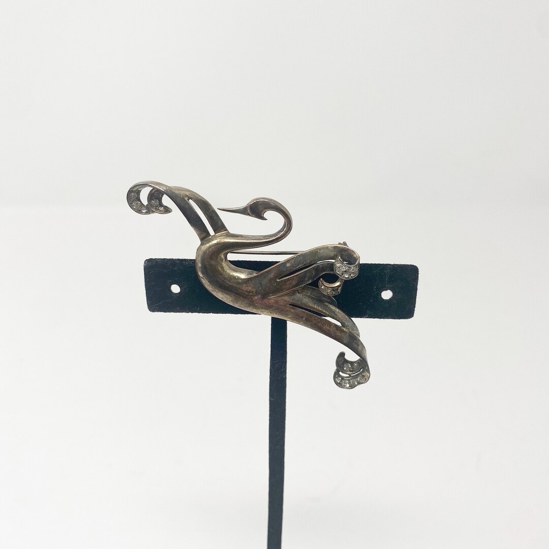458 Vintage Marcel Boucher Silver Swan Bird Brooch 1940's - Etsy