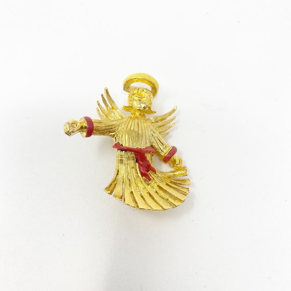 543 Vintage Hattie Carnegie enamel angel brooch - Gem