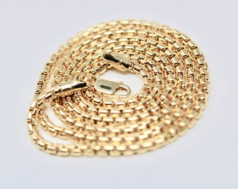 18k Box Chain | Etsy