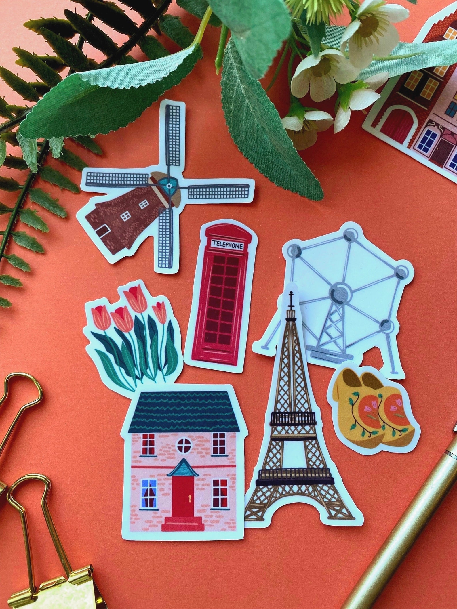 European Cities Sticker Set - Etsy