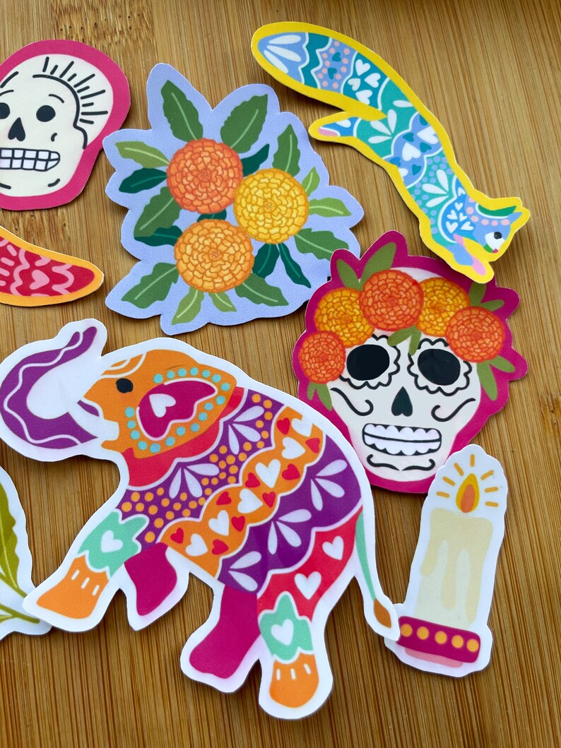 Day of the Dead Stickers - Dia De Los Muertos Stickers, Alebrije ...