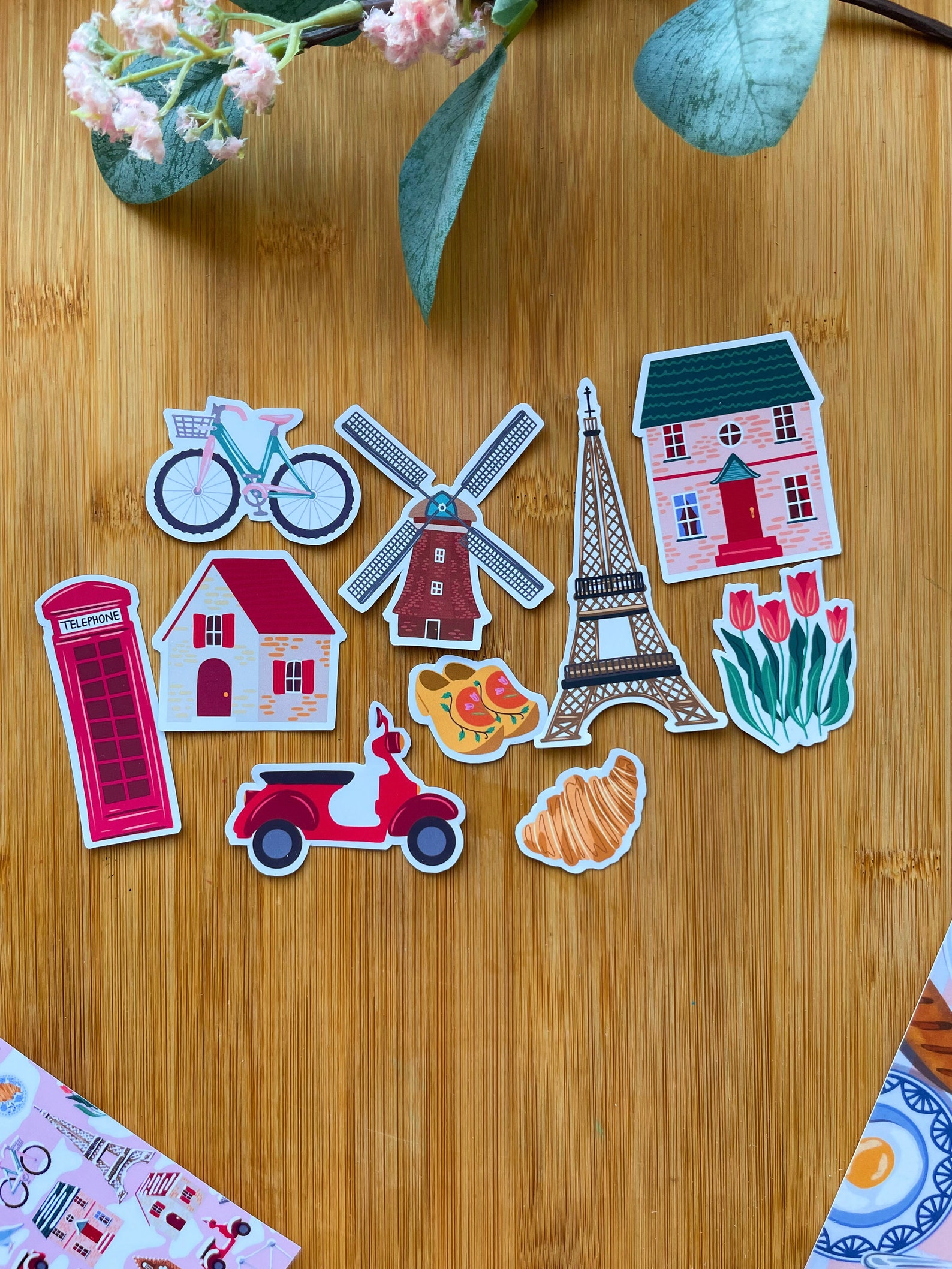 European Cities Sticker Set - Etsy
