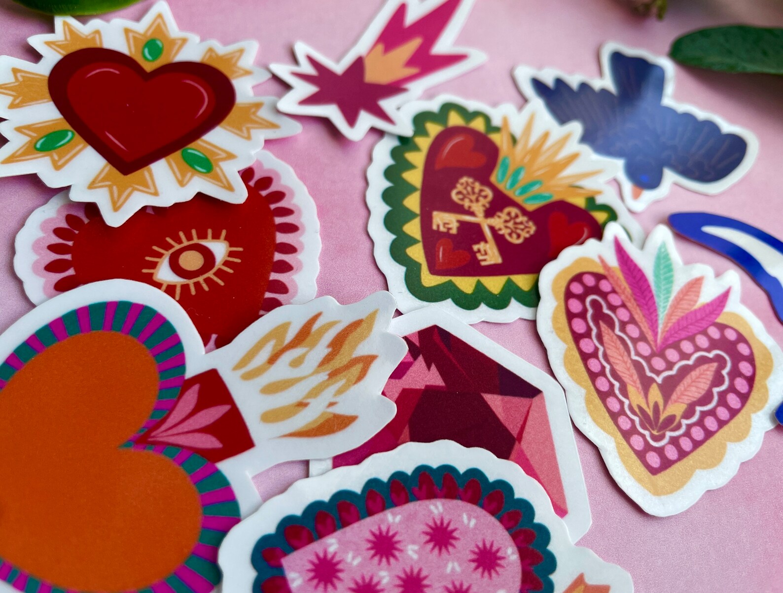 Mexican Sacred Hearts, Milagros Sticker Pack, Sticker Bundle, Heart ...