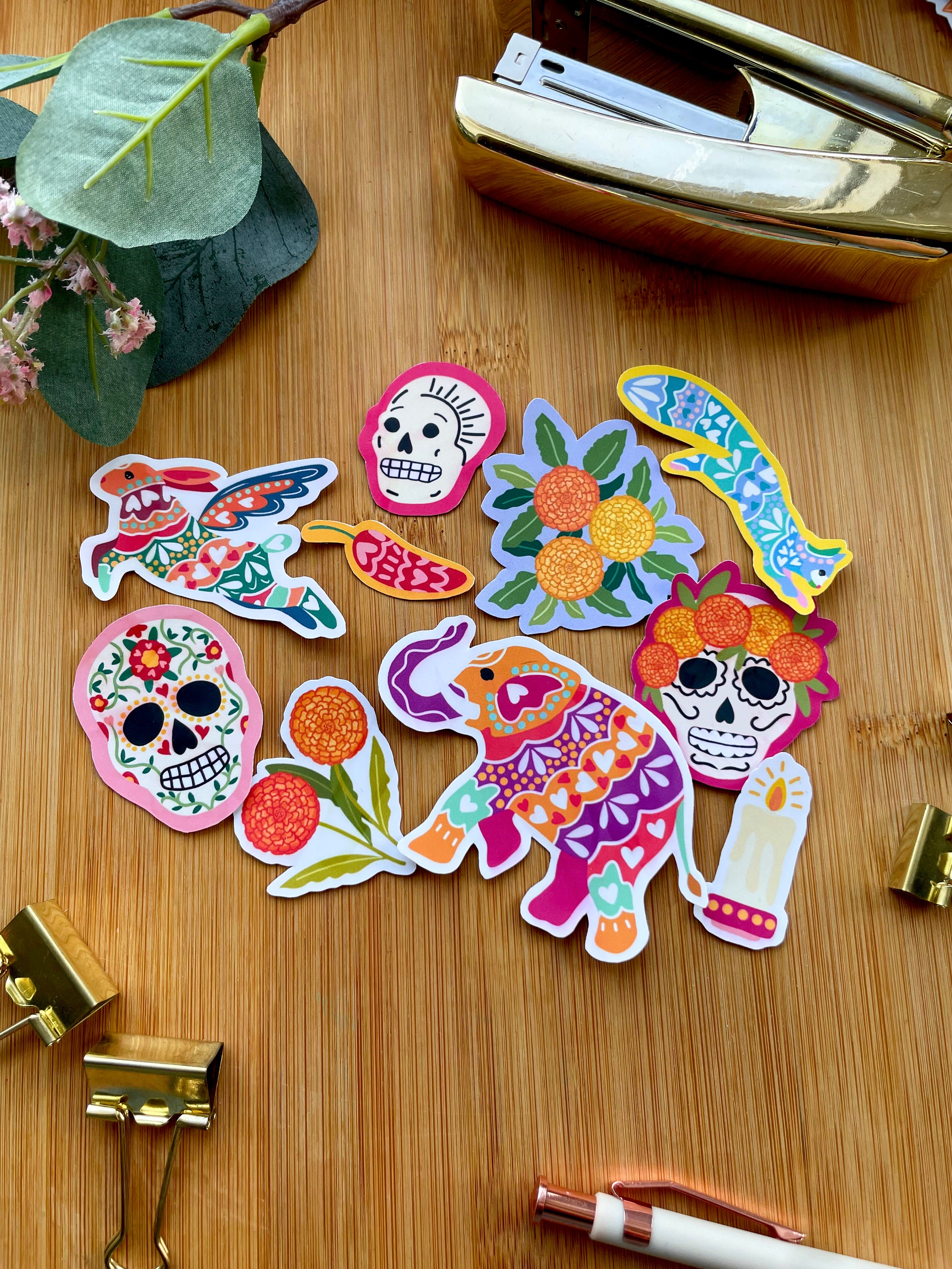 Day of the Dead Stickers - Dia De Los Muertos Stickers, Alebrije ...