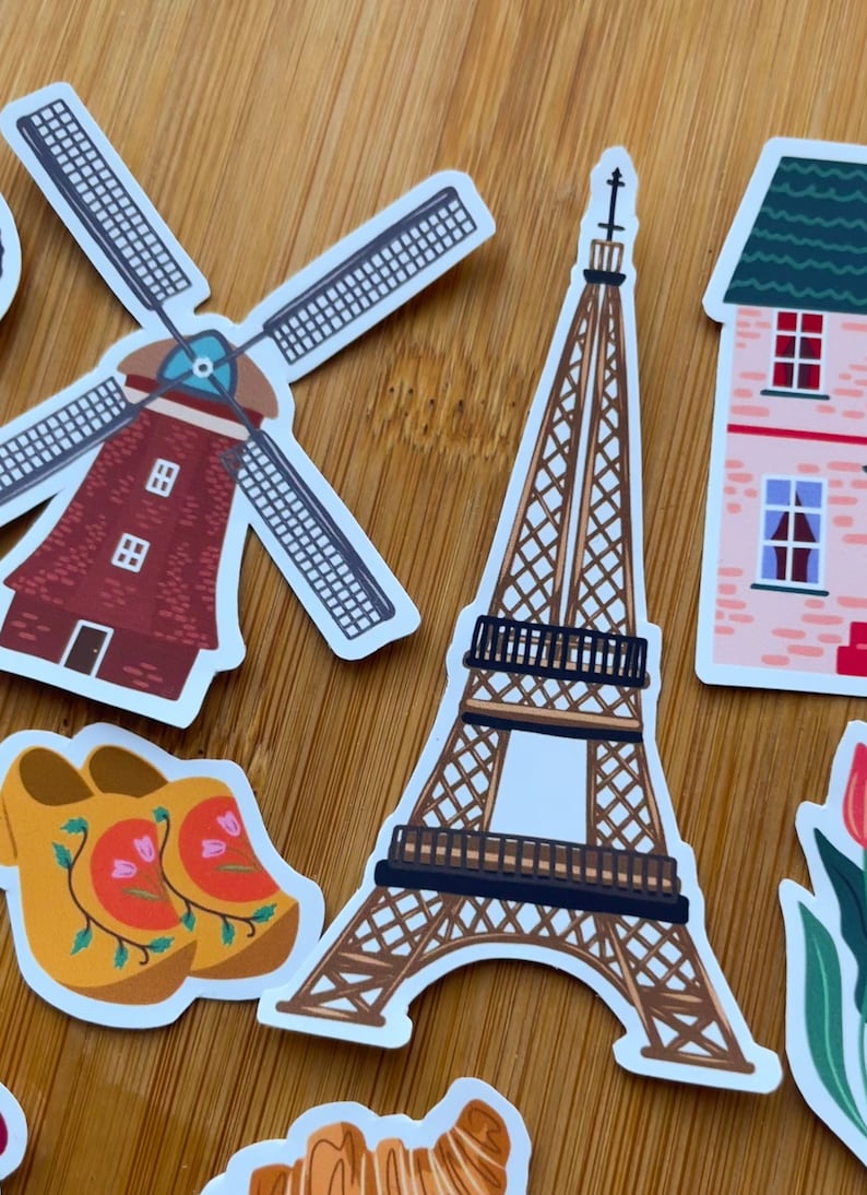 European Cities Sticker Set - Etsy