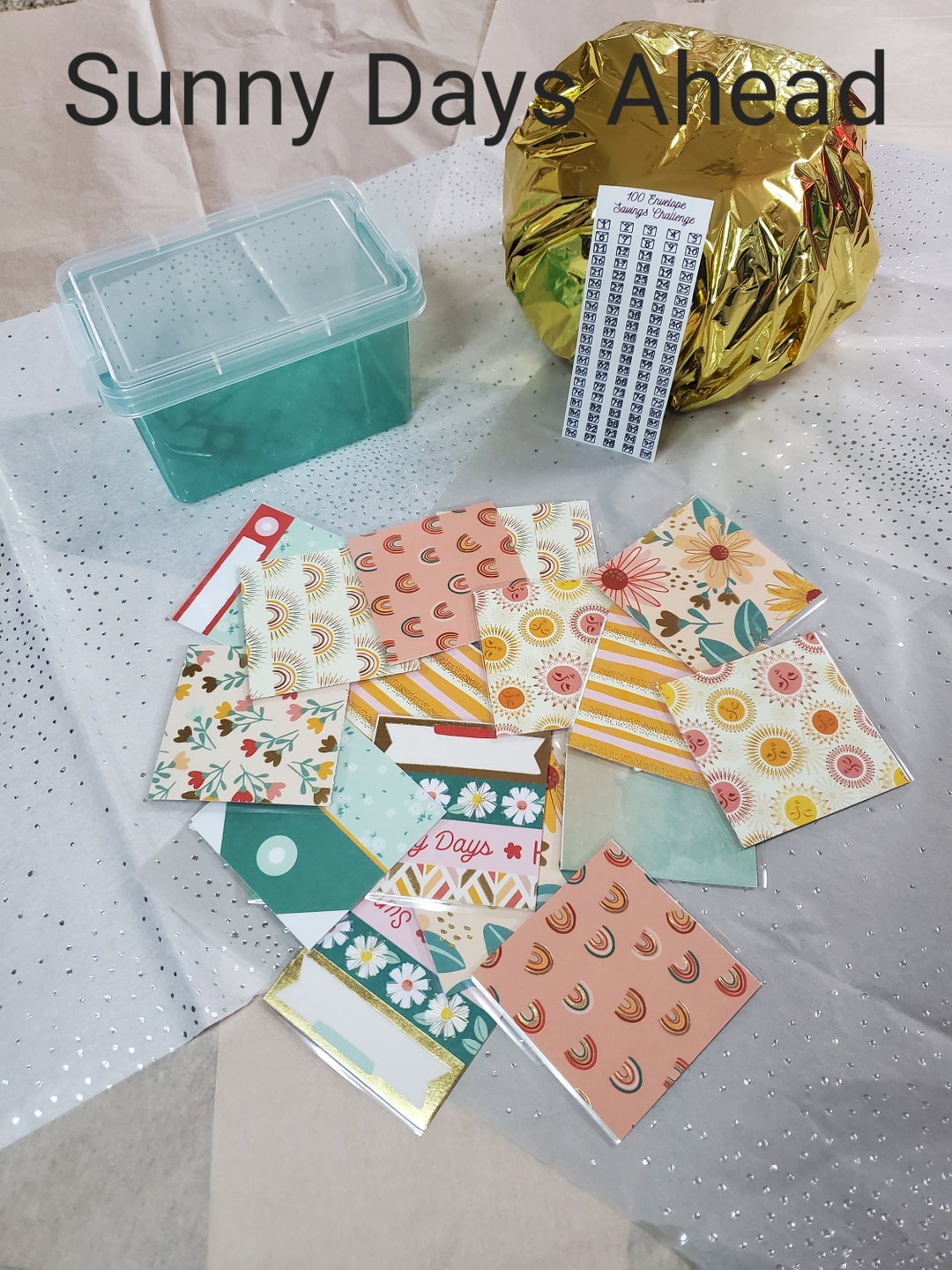 100 Envelope Savings Challenge//100 Envelope Challenge Box//money ...