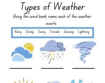 Early Learning Printable Seasons and Weather Activity Circle - Etsy