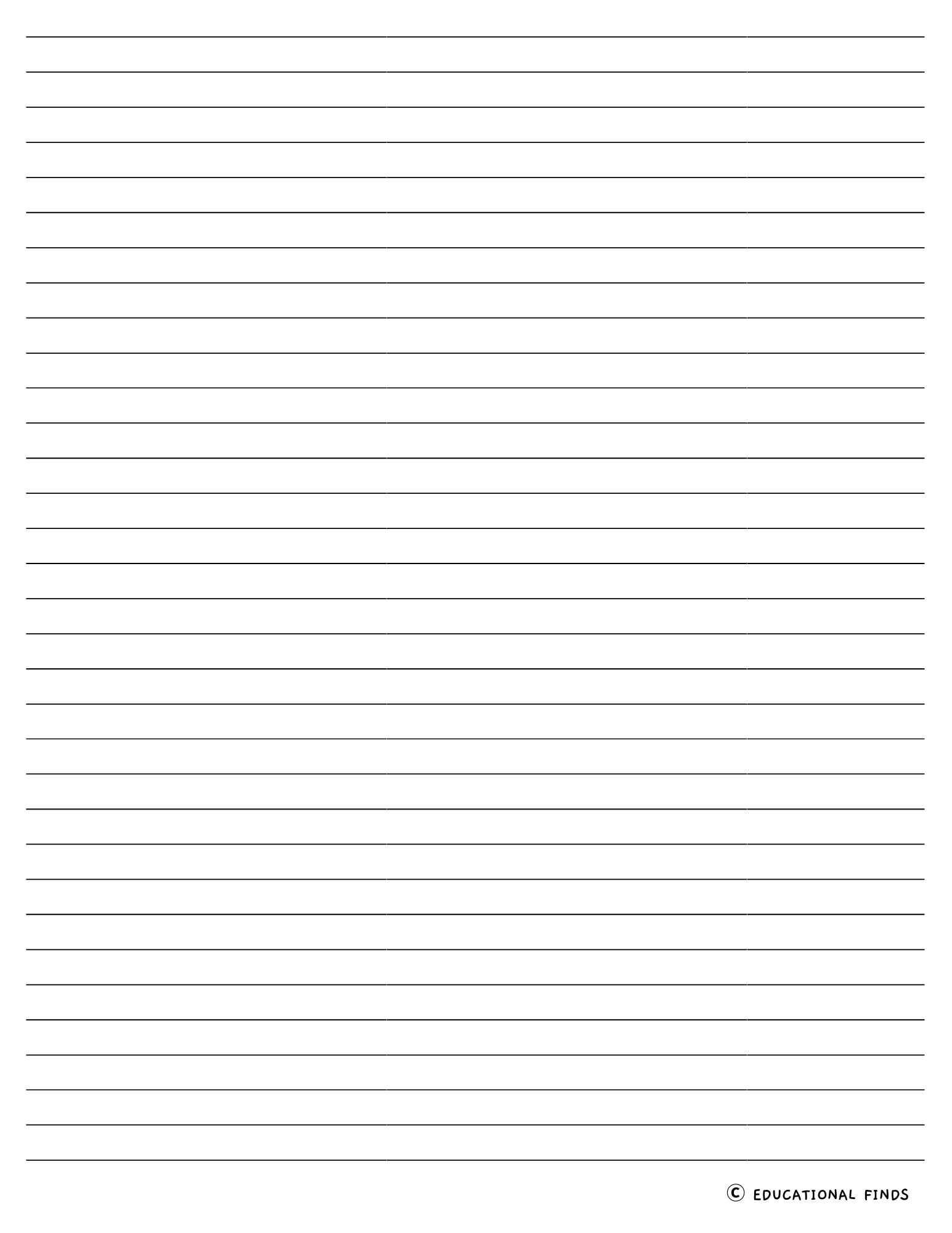 Lined Paper for Writing ( Digital, Printable, 2 Pages ) - Etsy