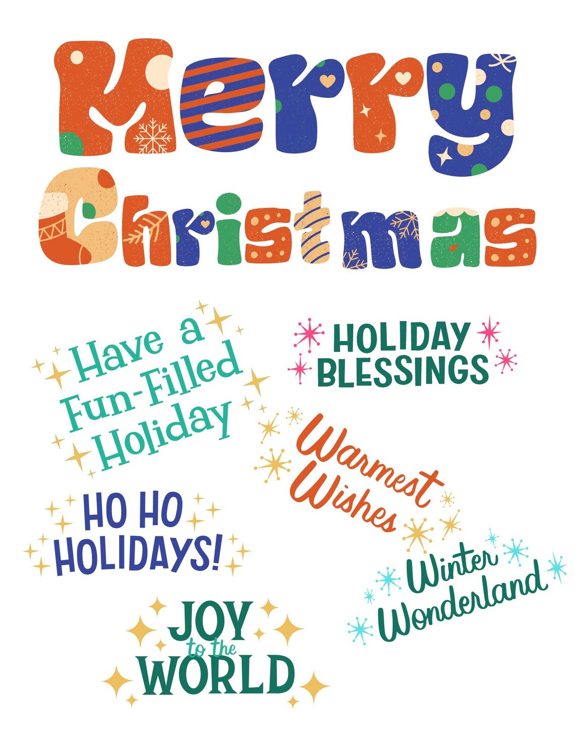 Merry Christmas Poster (unframed, Digital, Printable) - Etsy